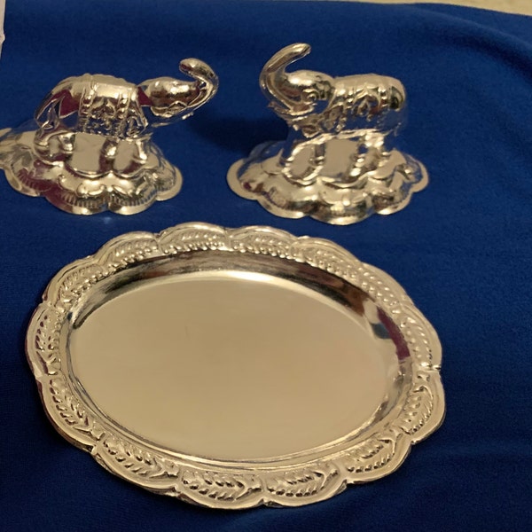 Pure Silver Kerala Kuthu Vilakku/lamp- Pure Silver Gift Items- Pooja ...