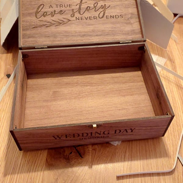 Custom Personalized Wooden Memory Keepsake Box - Christmas Valentine ...