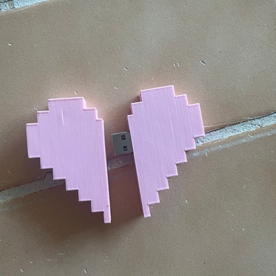 8-bit Heart USB Retro Heart Usb Flash Drive 64 Gb Digital Heart Usb ...