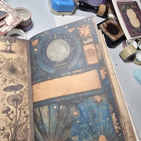 Divination Junk Journal Kit, 44 Printable Pages, Tarot Astrology ...