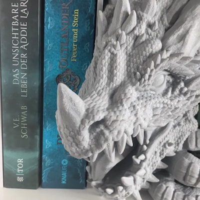 Dragon Book Nook 3d Printed Fantasy Book Shelf Décor and - Etsy
