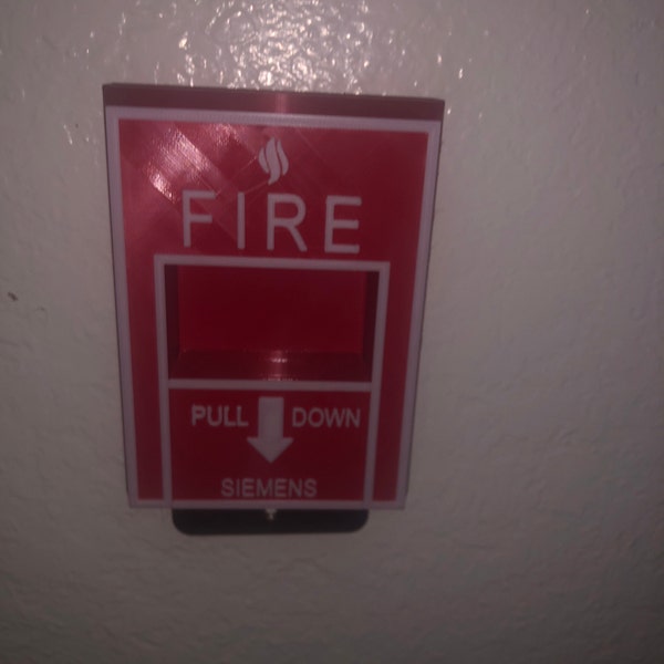 Personalized Name Option Life Size Realistic Fire Alarm Pull Light ...