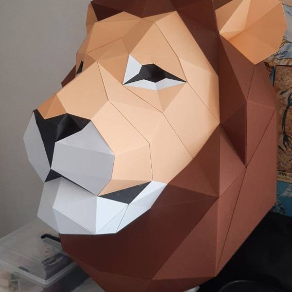 T-rex Low Poly Mask, DIY Paper Craft Mask Dinosaur, PDF Template for 3D ...