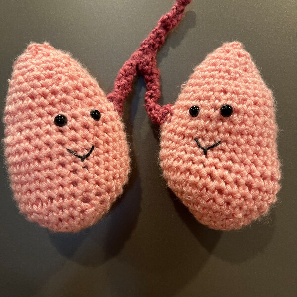 Crochet Anatomical Lungs- PDF PATTERN | Crochet Anatomy, Body Parts ...