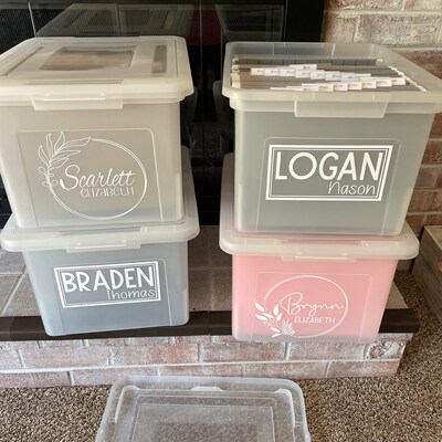 Kids File Box , Memory Box , Milestone Tote , School Organization ...