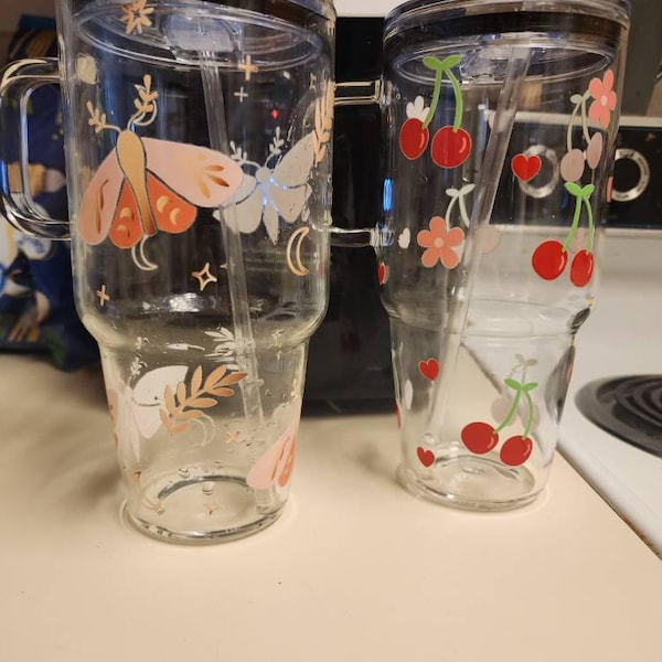 Fuchsia & Lilac Pearl Stanley Tumbler, Rhinestone Tumbler-30 Oz Stanley ...