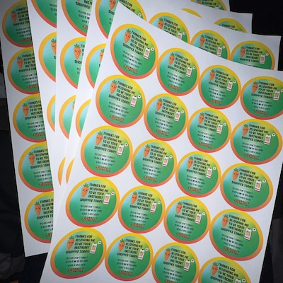 Sunflower Delivery Stickers for Gig Workers Custom Personalized 2 ...