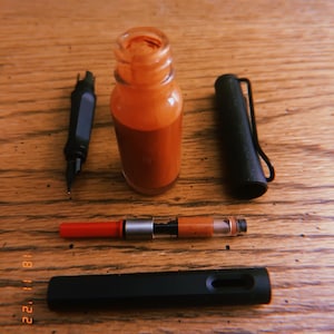 Walnut Shimmer Red Calligraphy Ink Calligraphy Kit Handmade Calligraphy ...