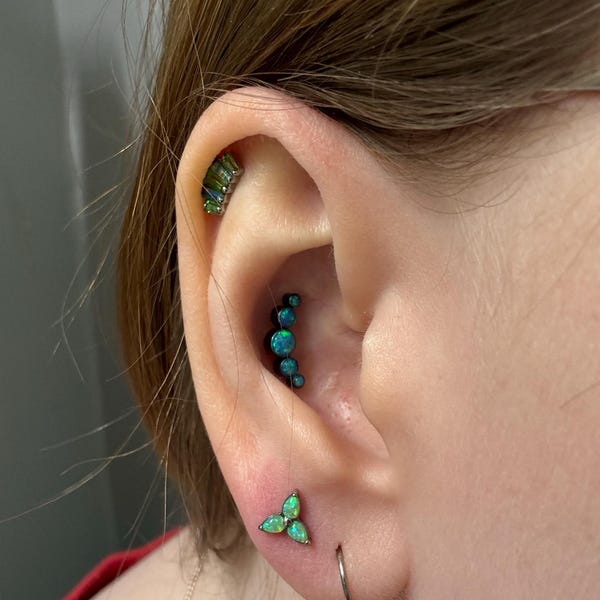 Implant Titanium Push in Threadless Nose Set ,L Bend Nose Stud ...