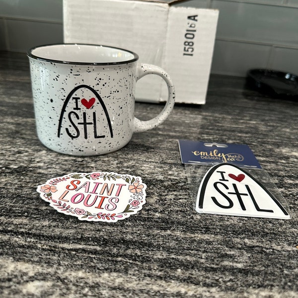 STL Sticker 314 Saint Louis STL Hand Lettered Sticker Arch Sticker Hand ...
