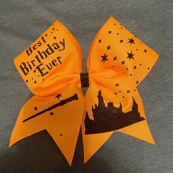 Happy Birthday Wizard Cheer Bow - Etsy