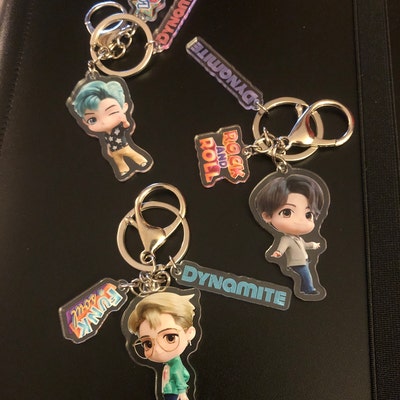 BTS Tinytan dynamite Keychain - Etsy