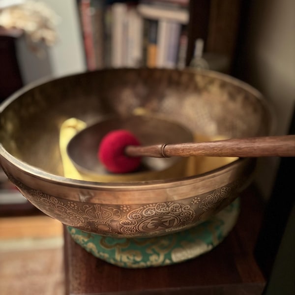 50cm-100cm Handmade Tibetan Gong Bell- Adorned With Various Peaceful ...