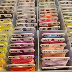 DMC Thread Labels Organize Your Bobbins With Large Font Number Stickers ...