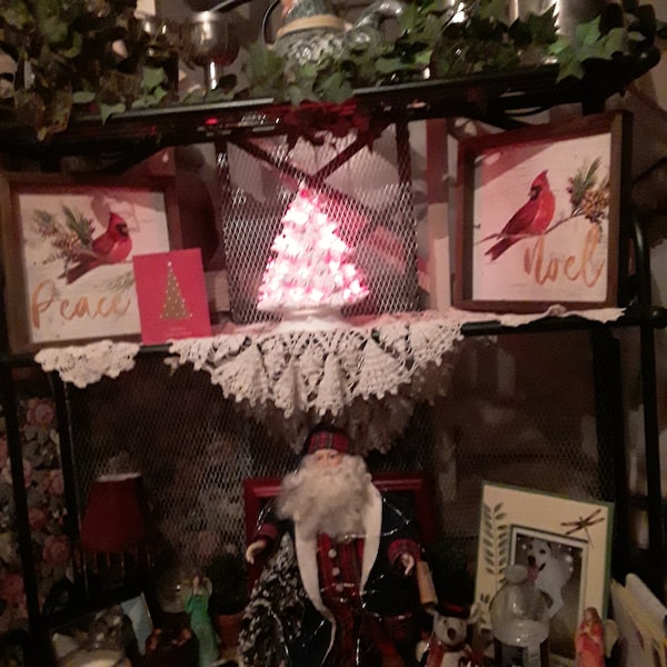 Cardinal Lighted Tree, Ceramic Cardinal Tree, Handcrafted Cardinal Tree ...