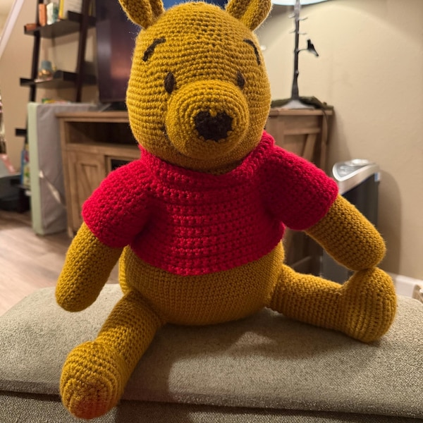 Winnie the Pooh Piglet Eeyore Tigger Crochet Toys 18" ~ Aran 10 Ply ...