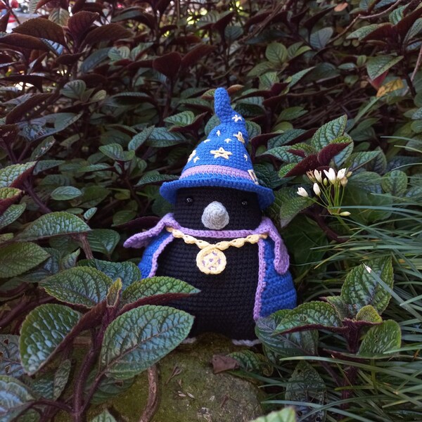 Wizard Crow, PDF Crochet Amigurumi Pattern, Blackbird, Raven, Stuffed Animal, Cute Halloween ...