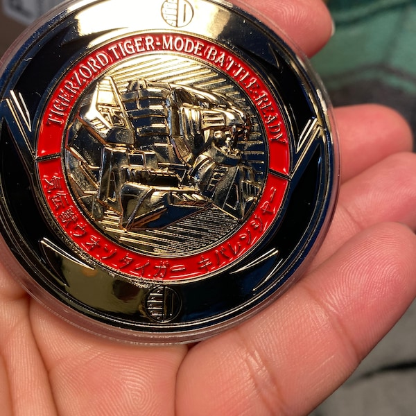 Power Rangers White Tiger Metal Coin Gift White Ranger Thunder Coin ...