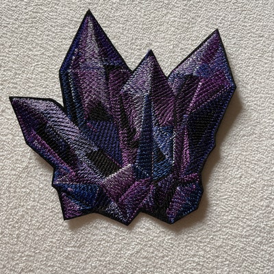 Amethyst Crystals Iron on Patch for Jackets, Large Patch, Cute Patches ...