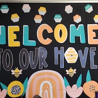 Retro Spring Bulletin Board Kit, Acrostic Poem, Pastel Spring Theme ...