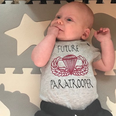 Future Paratrooper Military Army Inspired Baby Bodysuit Funny Baby ...