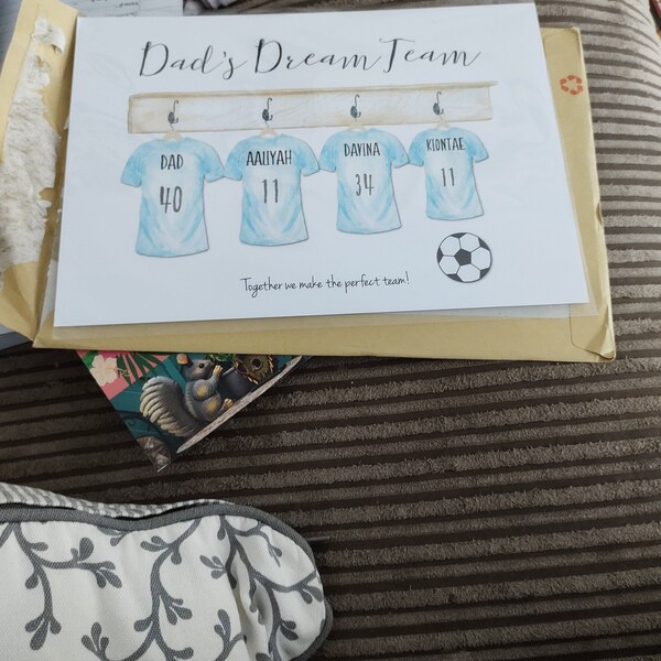 Father’s Day Gift, Football Print, Dads Dream Team, Gifts for Dad ...