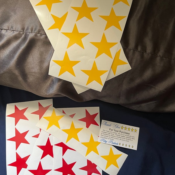 108 Pieces - Vinyl Red Star Sticker - Seal Stickers, Decals - Craft and ...