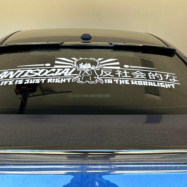 RW-24 JDM Rear Window Car Decal Windshield Sticker Banner Rocker Side ...