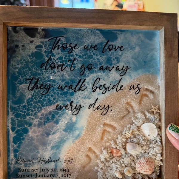 Ocean Memorial Art With Ashes: Handmade Coastal Remembrance Gift - Etsy