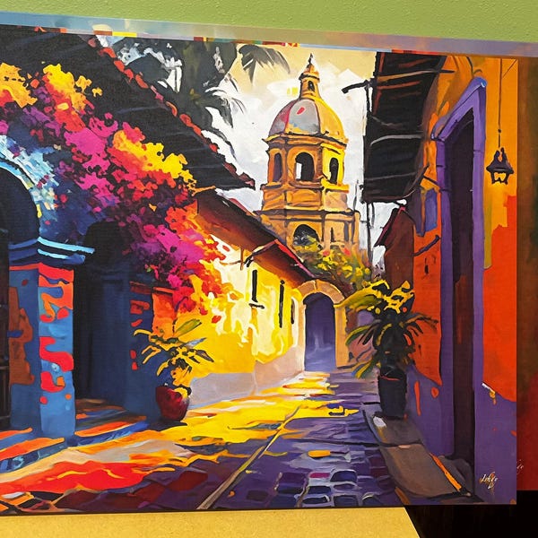 Oaxaca Painting Art Print, Oaxaca Mexico Art Framed Canvas, Mexican ...
