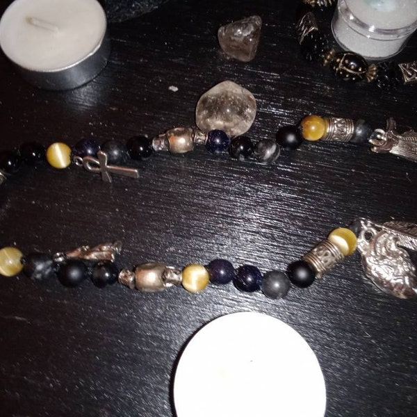 Anubis Prayer Beads, Pagan Prayer Beads, Egyptian Mythology, Anubis ...