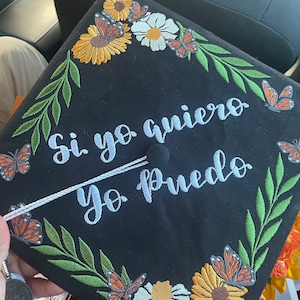 Embroidered Boho Graduation Cap Topper Grad Cap Decoration Topper ...