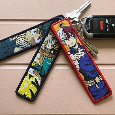 Anime Embroidered Jet Tag / Anime Keychain - Etsy