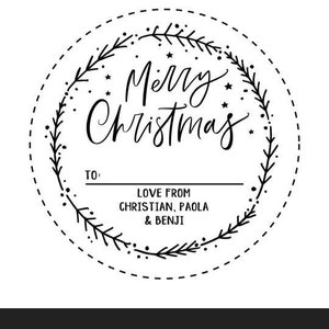 Christmas Gift Labels Personalised Christmas Labels Custom Labels ...