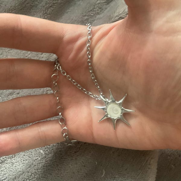 Y2k Grunge Cyber Spiky Heart Necklace, Goth Alt Jewelry, Statement ...