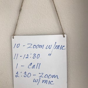 COCONUT Hanging Whiteboard Sign 7 X 7, Tags, Signs, Office, Dorm ...