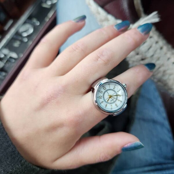 Y2K Vintage Watch Ring Functional Unique Clock Mini Watch Girlfriend ...