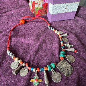 Antique Silver Berber Earring With Enamel From Southern Morocco ...