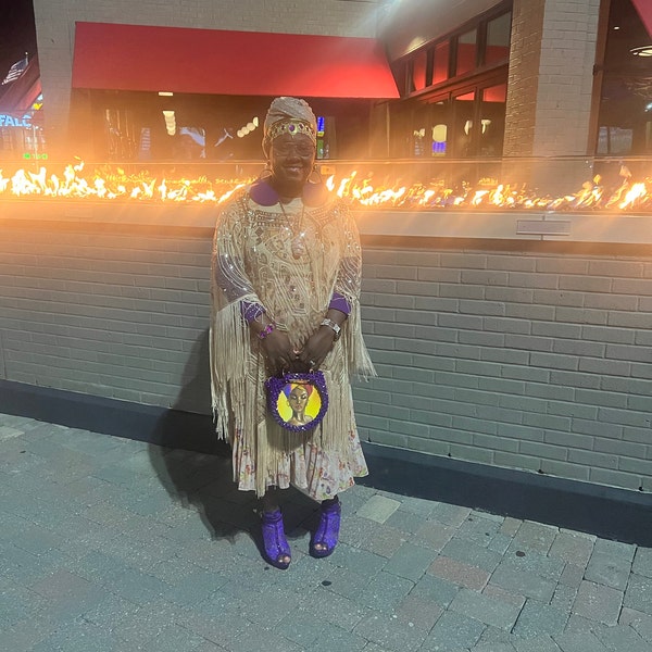 Aurora Woman's Spiky Beaded Handbag, Multi-color, Ideal for Every ...