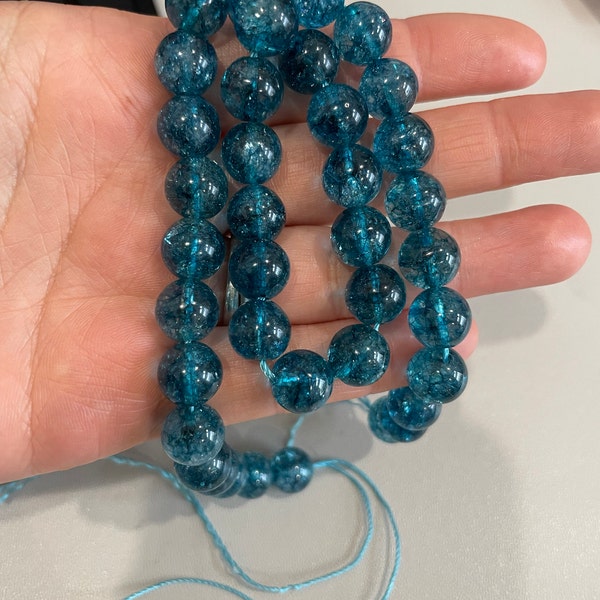 Blue Topaz Beads, 6mm, 8mm, 10mm, Grade AAA Natural Blue Topaz Quartz ...