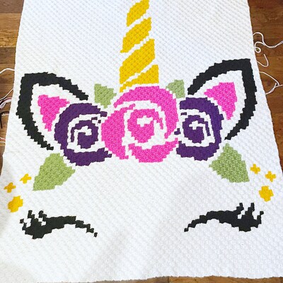 Unicorn Princess Graph Written Pattern for C2C & Tapestry Crochet ...