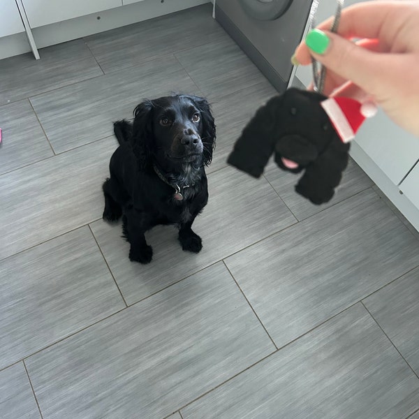 Cocker Spaniel Decoration, Felt Dog Hanging Christmas Decoration ...