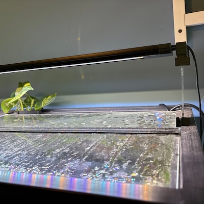 Nicrew Skyled Light Stand 2 Wide Base LED Riser, Fish Tank Light Lift ...