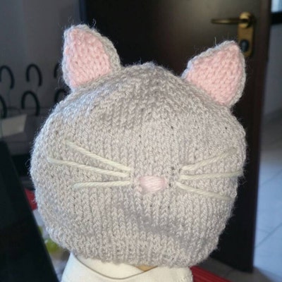 Baby Cat Hat KNITTING PATTERN // Cat Ear Hat Pattern // Baby Knit Hat ...