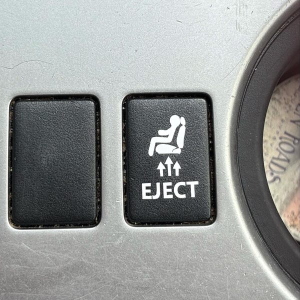 Eject Button Car Decal: Funny Vehicle Sticker - Etsy
