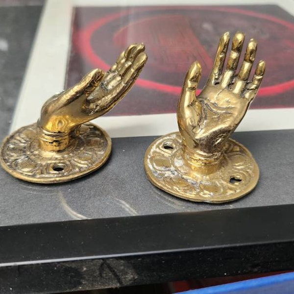 Solid Brass Hand Hooks - Wall Decor and Practical Coat Hook, Key Hook ...