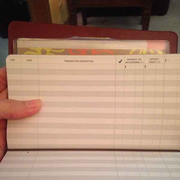 Midori Insert Checkbook Transaction Register Brown Cover MTN Traveler's ...