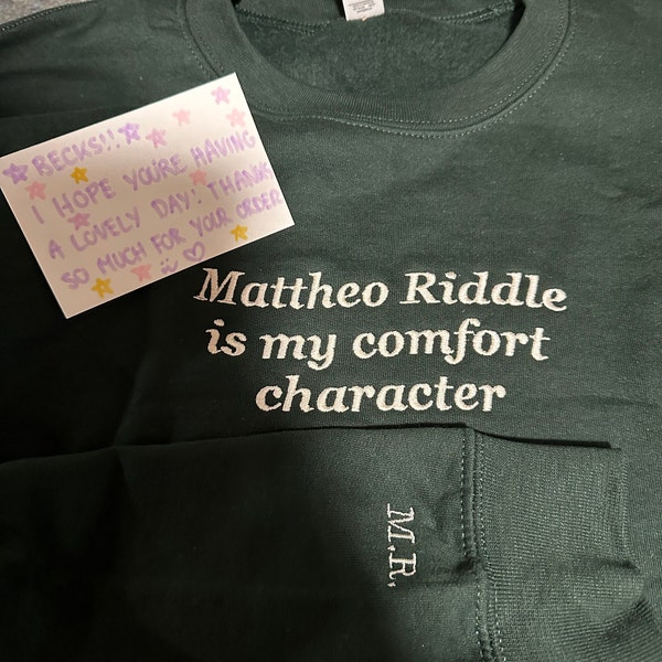 Mattheo Riddle Embroidered Sweatshirt - Etsy