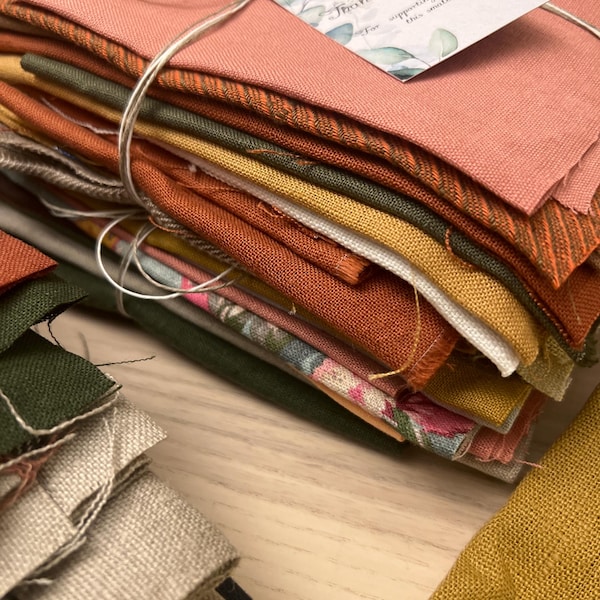 Natural Linen Fabric Scraps Bundle, Linen Fabric Scraps - Etsy