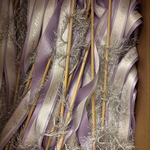 150 Ribbon Wedding Wands Send off Idea Ceremony Exit Ribbon Wedding ...